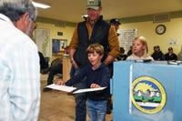 Tim Sheehy casts his vote in Bozeman with wife and kids | News ...