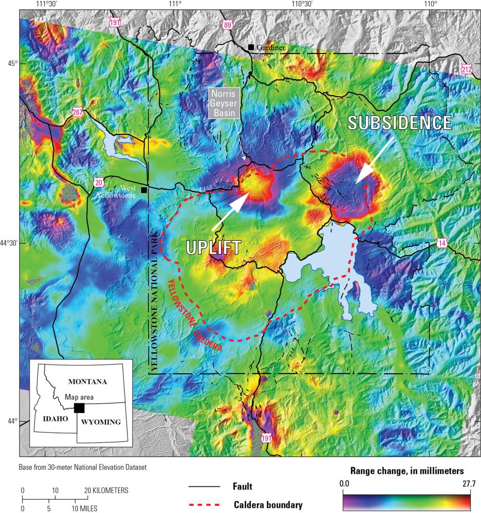 Yellowstone’s uplift is back as ground near Norris Geyser Basin shifts ...