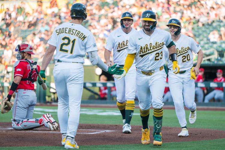 Gage Jump spins gem and A's score 5 in 1st to beat Angels 5-0 after ...