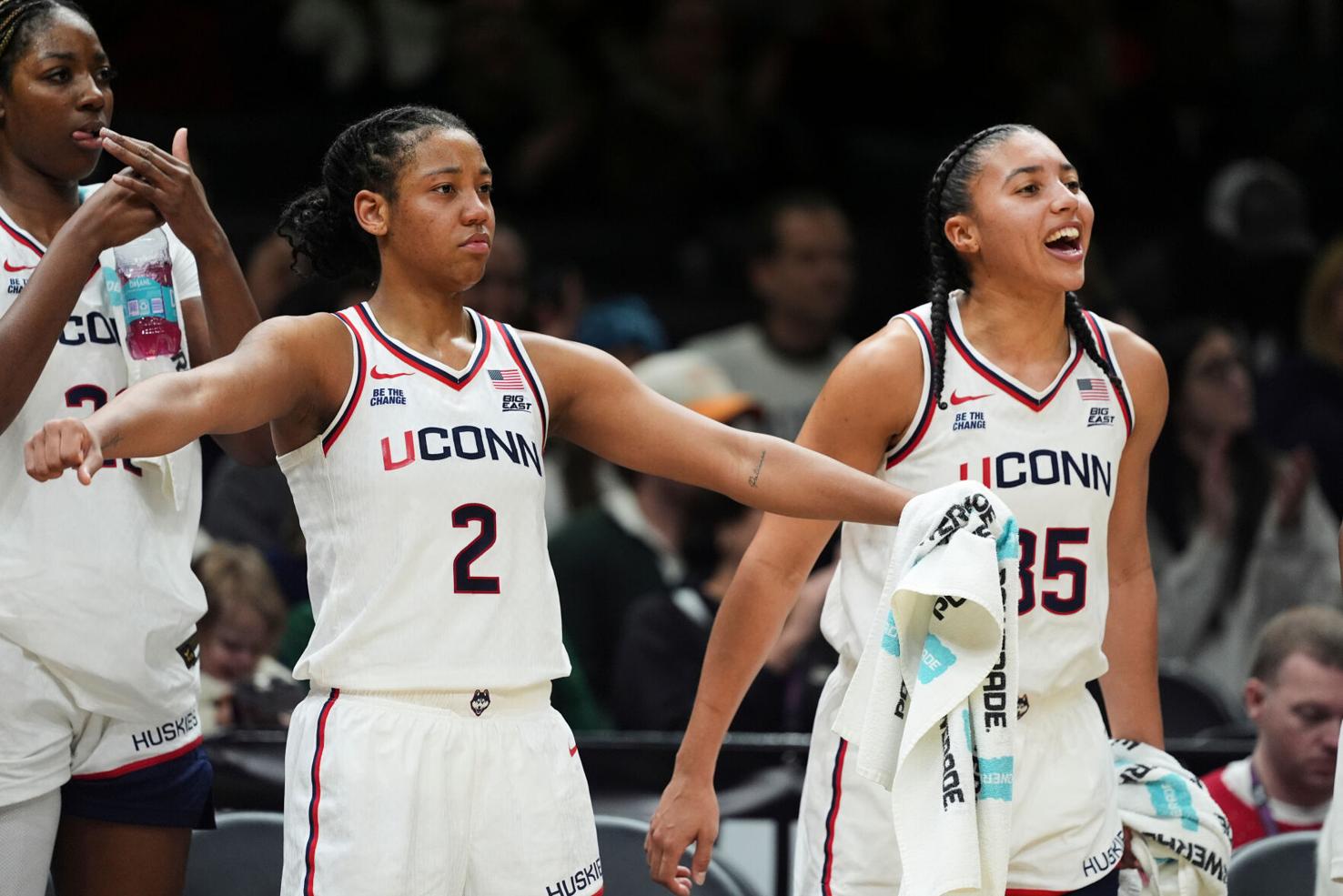 No. 1 UConn stays unbeaten, beats No. 11 Iowa 90-64 behind Fudd and ...