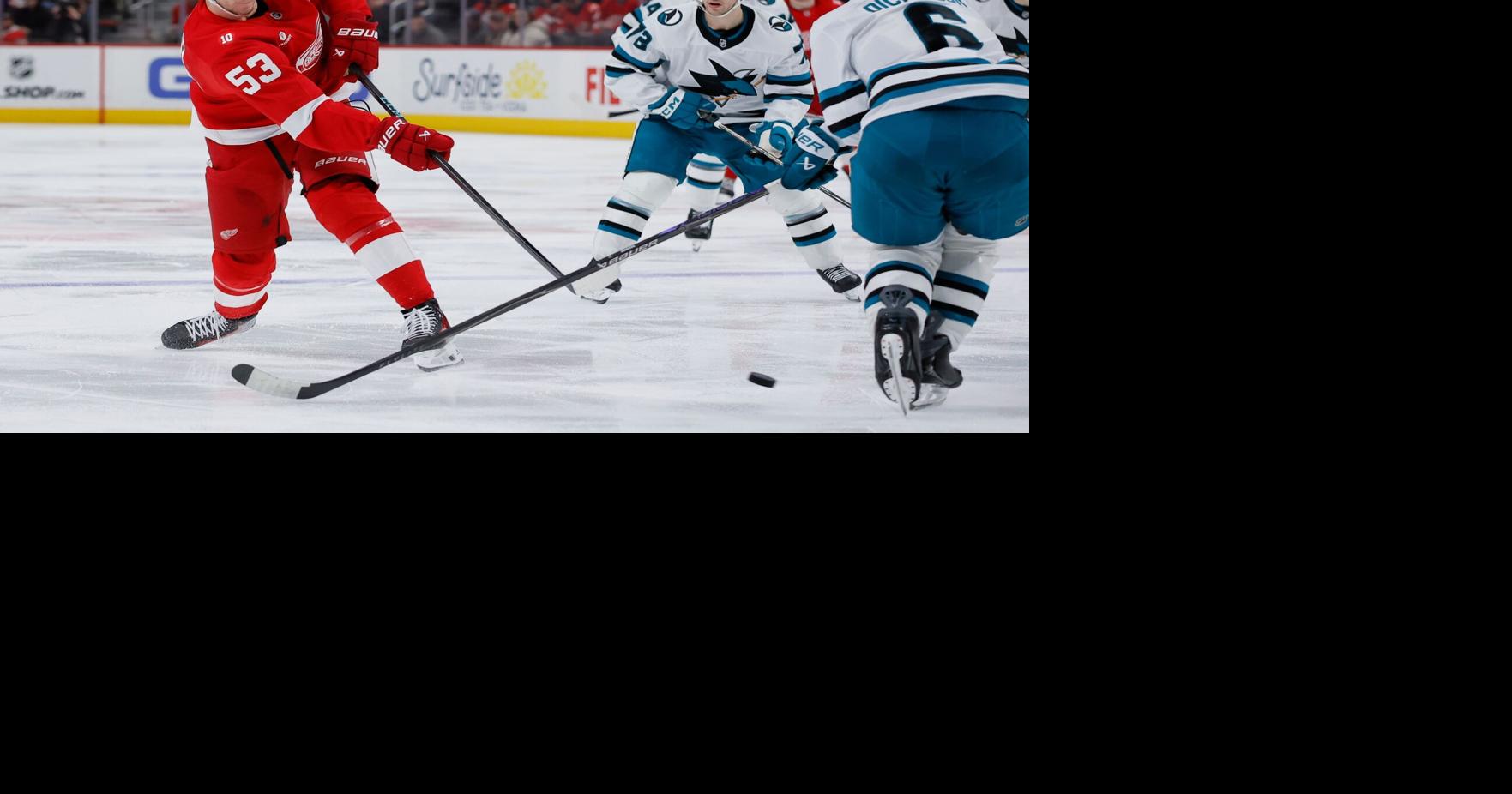 Larkin scores go-ahead goal as Red Wings beat Sharks 4-2 | Sports ...