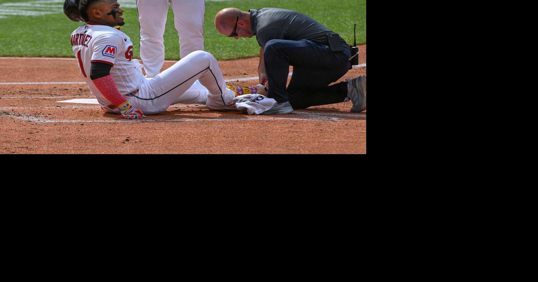 Guardians lose outfielders DeLauter, Martínez to injuries in first 2 ...