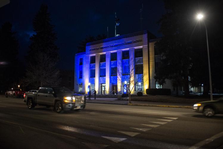Gallatin County Courthouse lit up in support of Ukraine | County ...