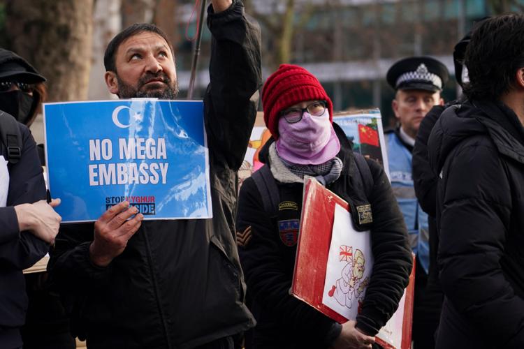 Opponents protest against China's planned UK 'mega embassy' as decision ...