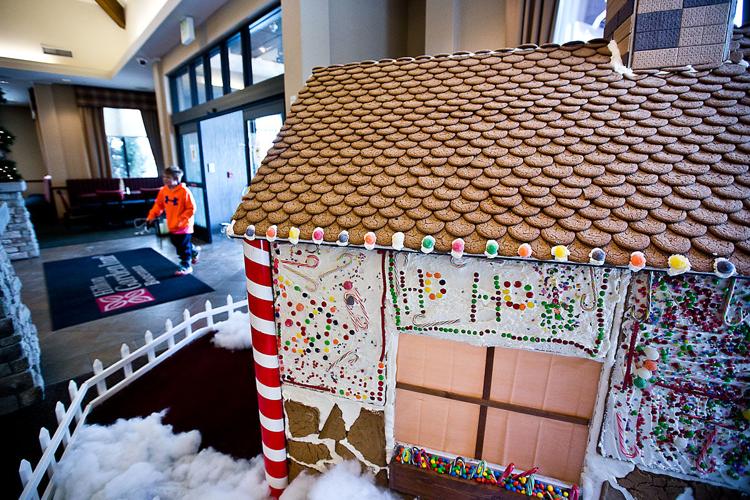 Life-sized gingerbread house holds goods for Bozeman food bank | News ...