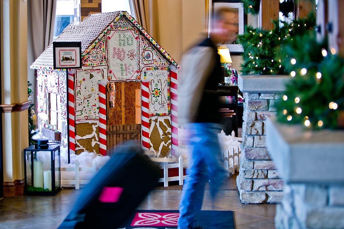 Life-sized gingerbread house holds goods for Bozeman food bank | News ...