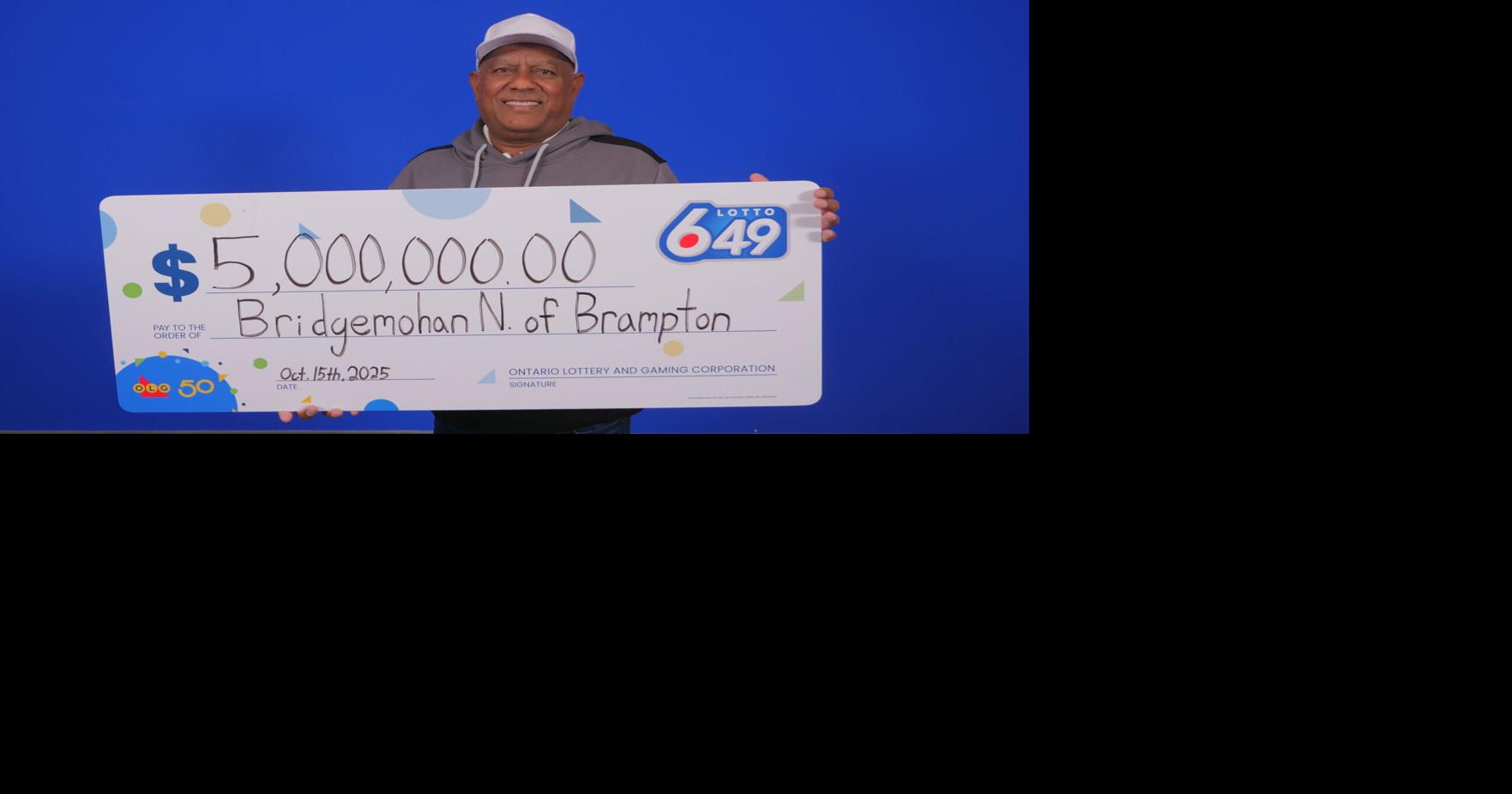 Brampton man wins $5 million with Lotto 6-49