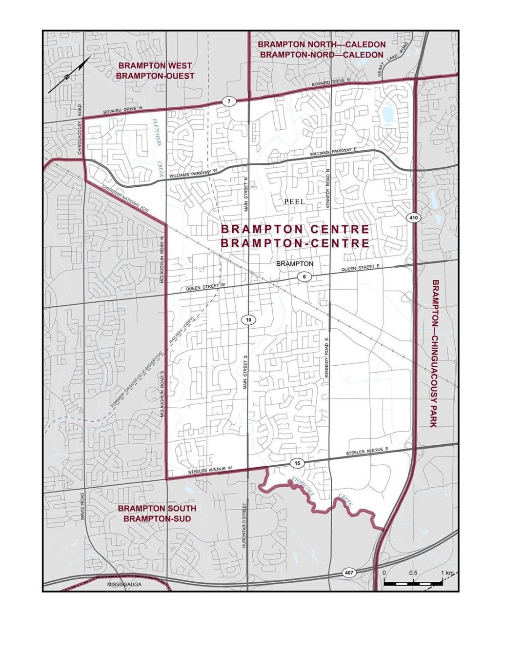 Big changes to Brampton, Caledon federal election ridings