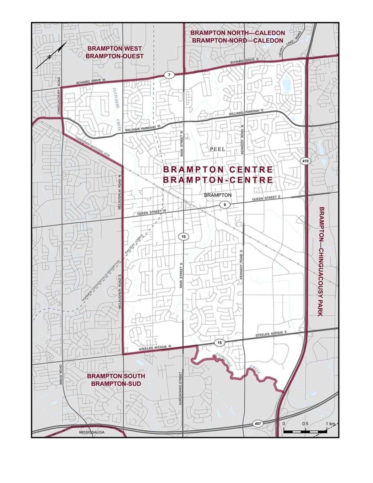 Big changes to Brampton, Caledon federal election ridings