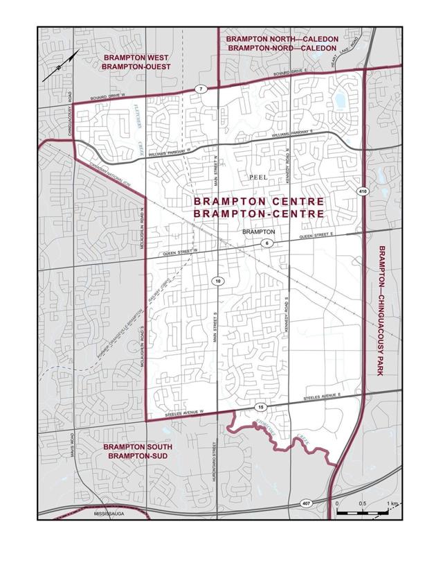 Big changes to Brampton, Caledon federal election ridings