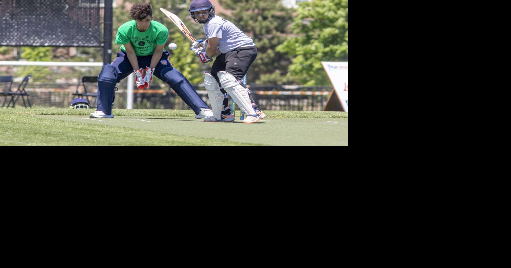 Cricket action happening at tournament in Brampton