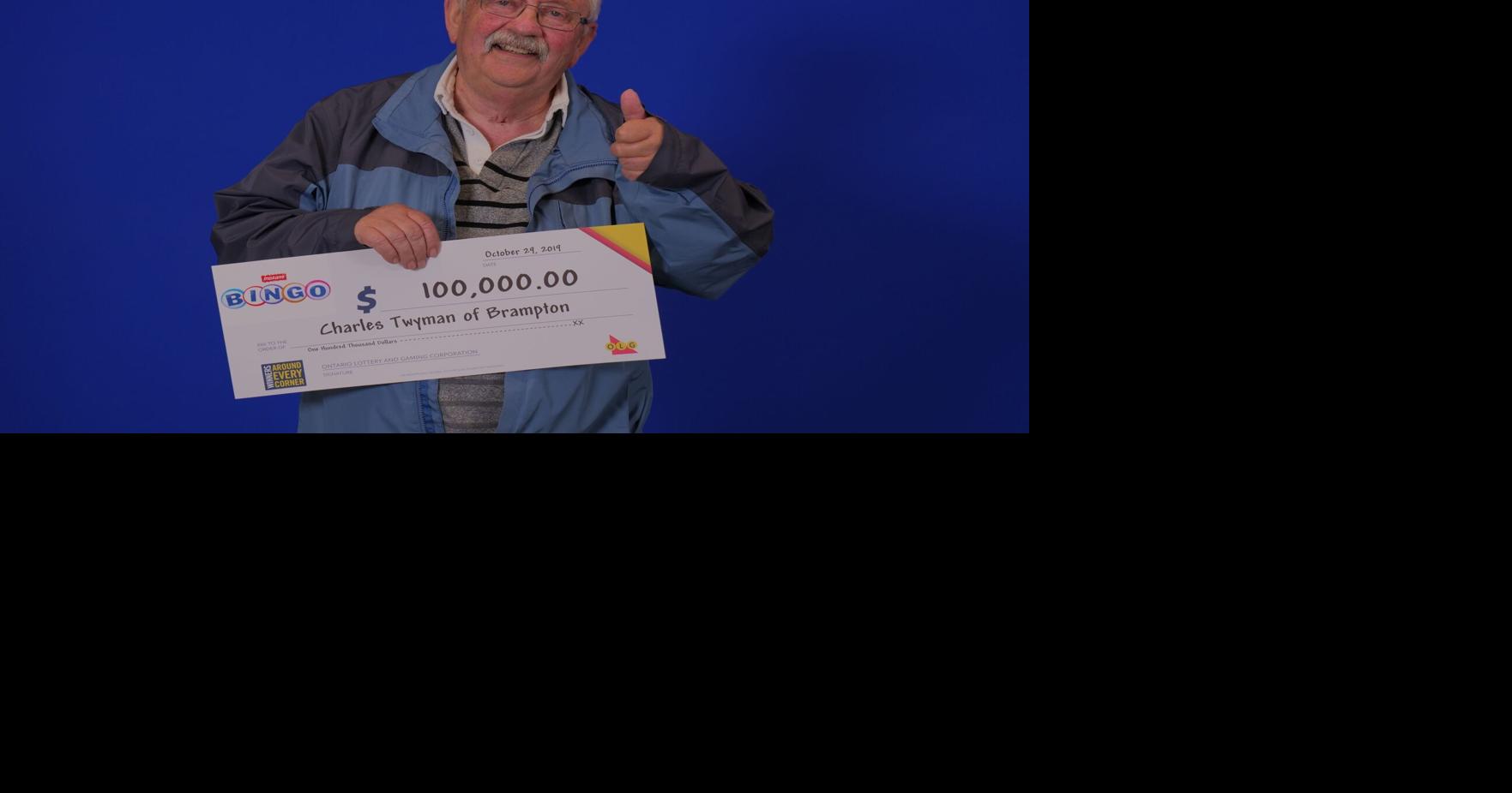 Brampton man wins $100,000 playing OLG Instant Bingo Doubler