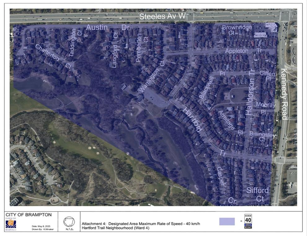 MAPS: Brampton reducing speed limits in 10 neighbourhoods