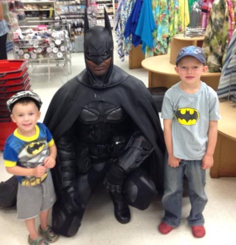Batman visits Shoppers World