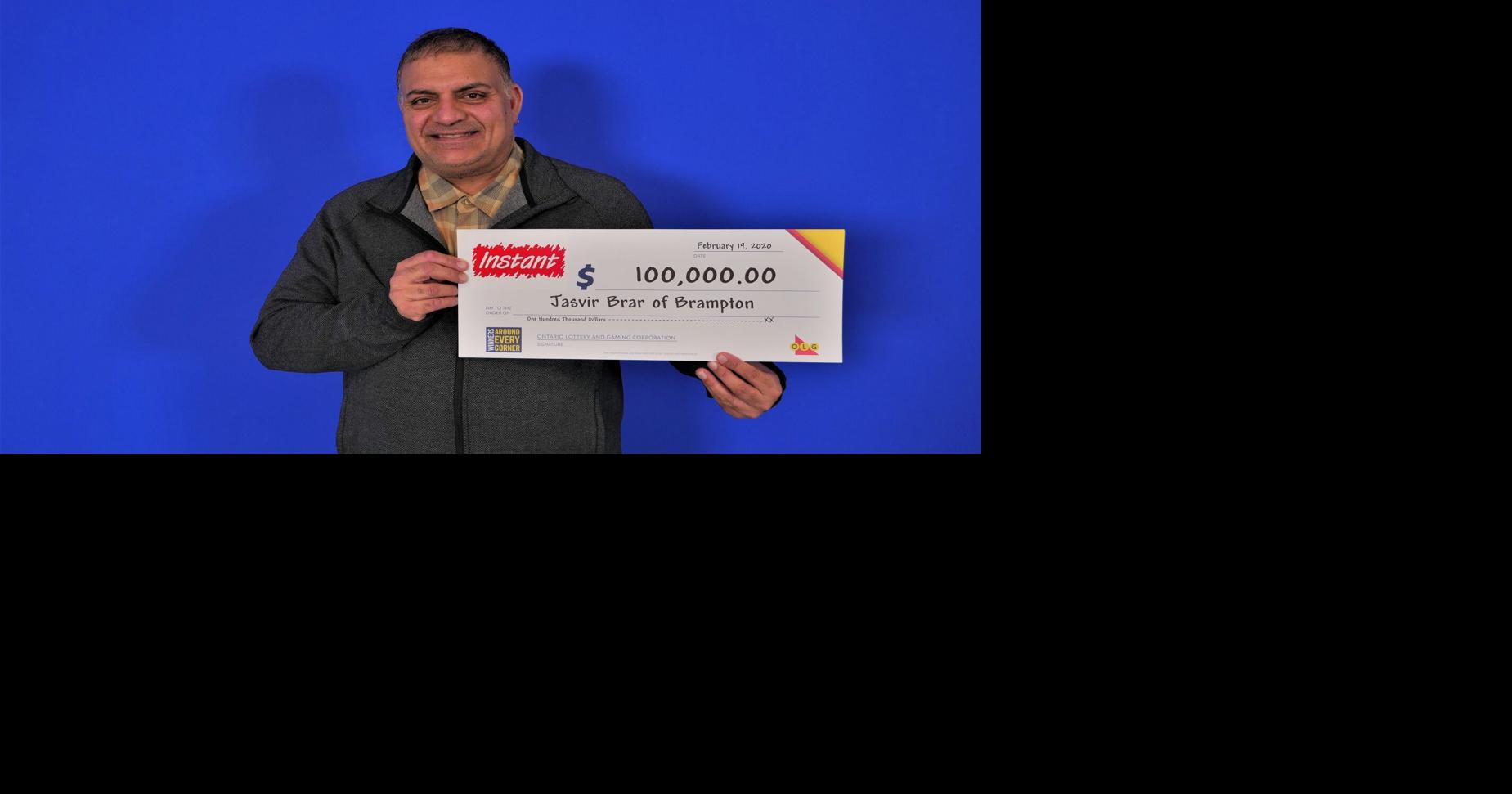 Brampton father of two wins $100K OLG lottery prize