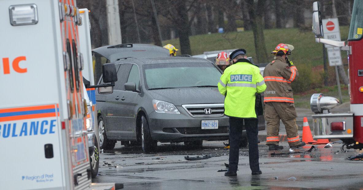 OPP cruiser in multi-vehicle crash
