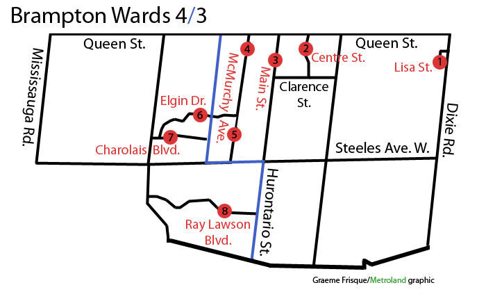 MAP: Locations of 30 photo radar cameras across Brampton