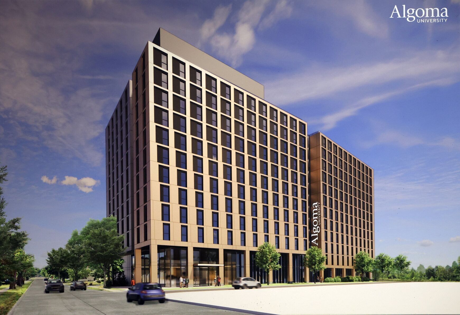 Algoma University building residence in downtown Brampton