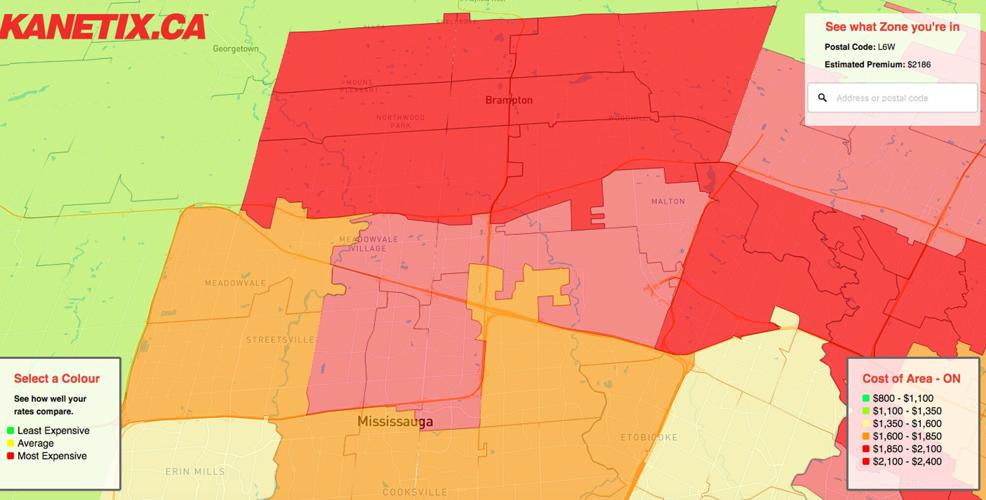 Brampton tops list of highest car insurance rates in Ontario (again)