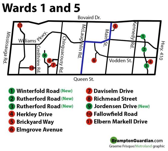 MAP: City reveals 14 new photo radar locations in Brampton