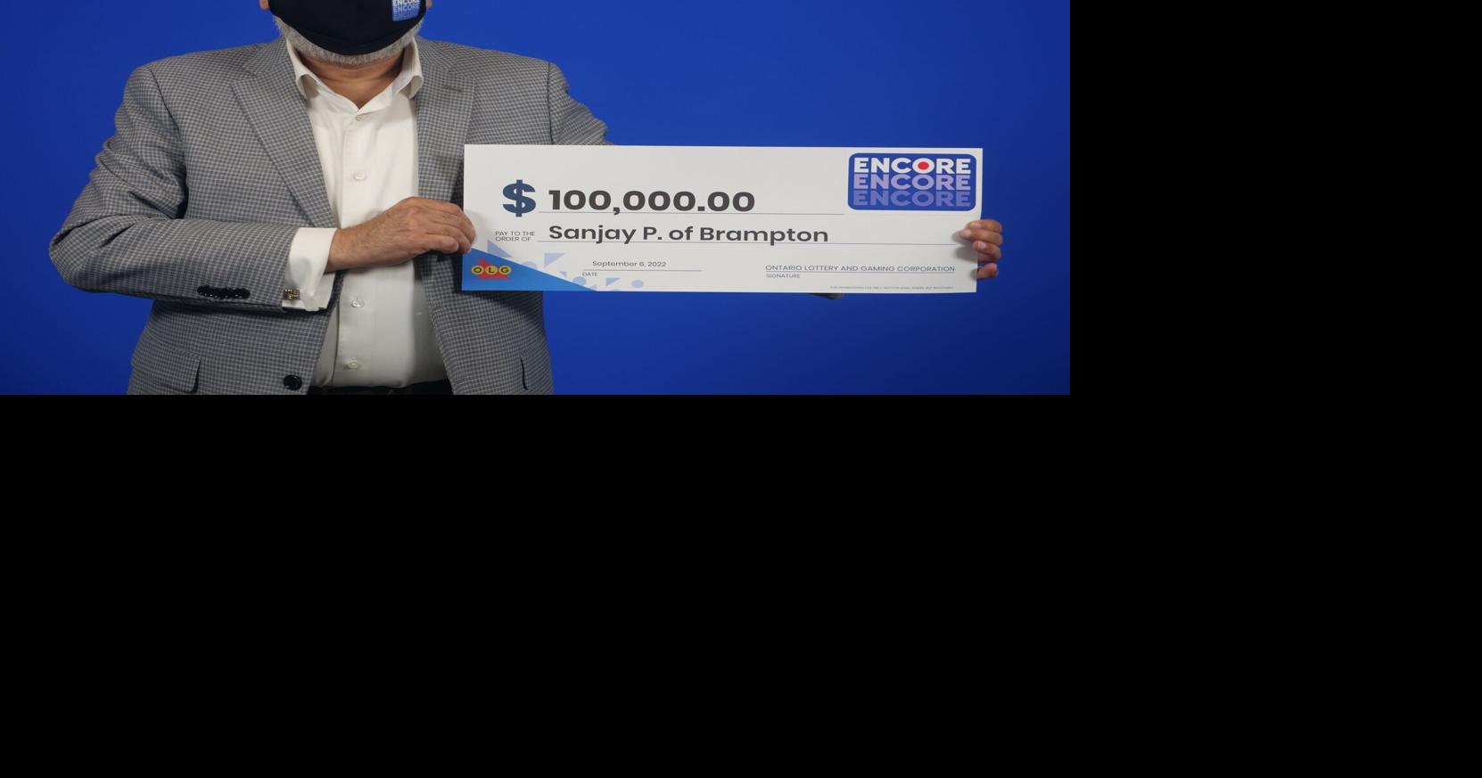 Brampton man wins big in Encore lotto prize