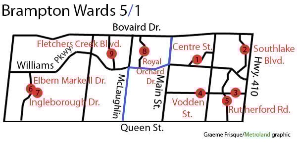 Map: Brampton reveals locations of all 50 photo radar locations across city