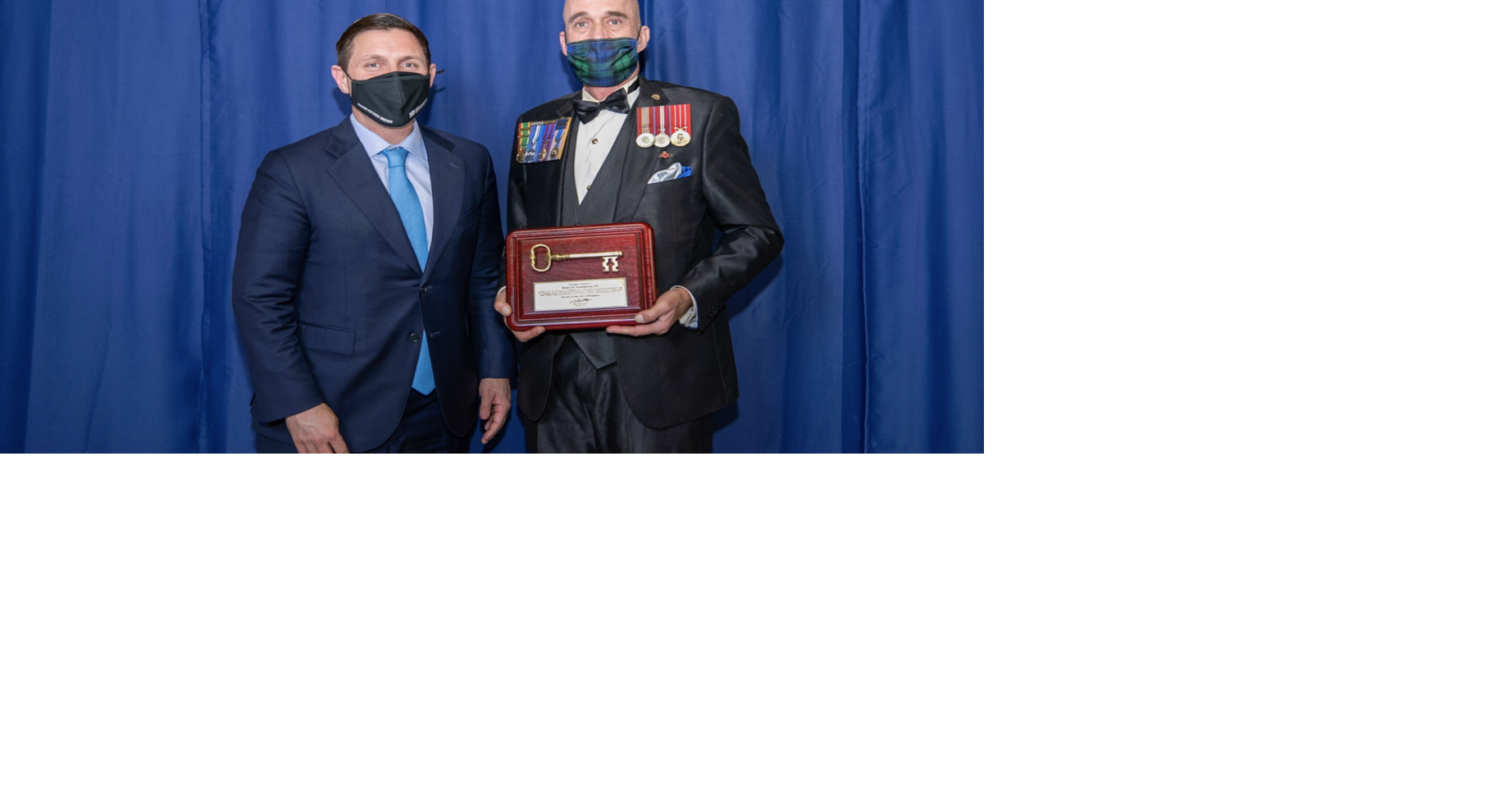 Brampton Mayor Patrick Brown awards veteran advocate Key to the City