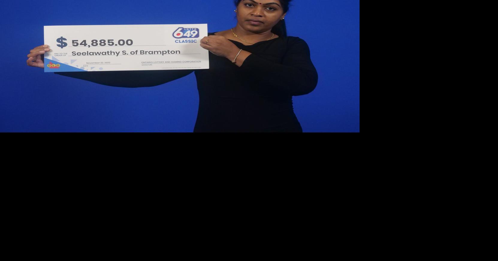 Brampton woman wins more than $50K playing Lotto 6/49
