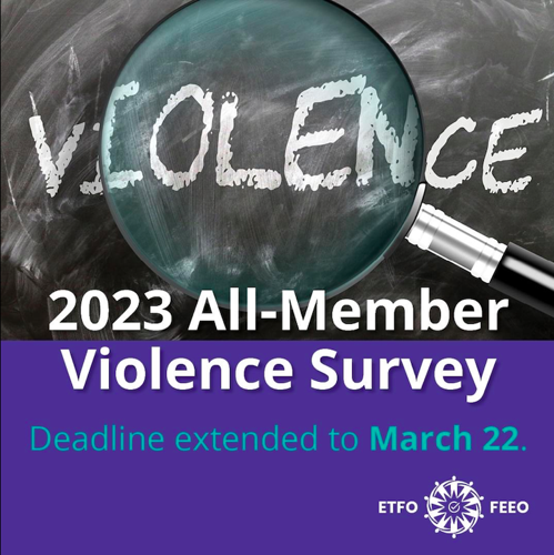 ETFO sharing results of a survey on violence in schools