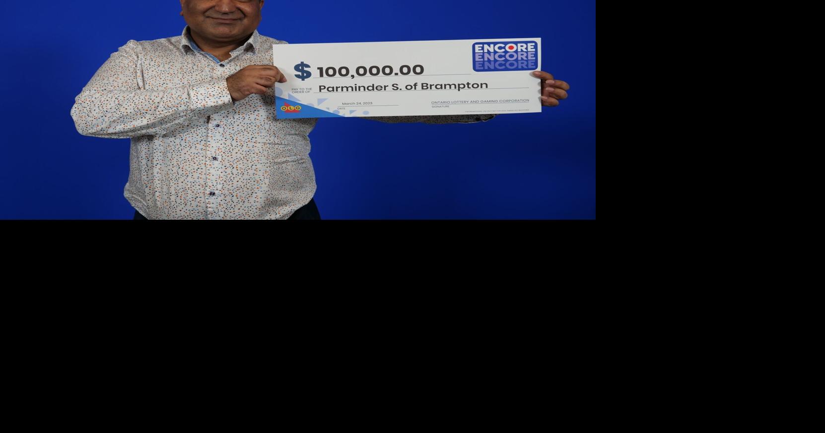 Brampton man celebrating after winning with $1 lottery ticket