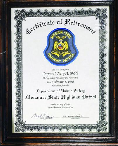 Corporal Terry Bible retires from the Missouri State Highway Patrol ...