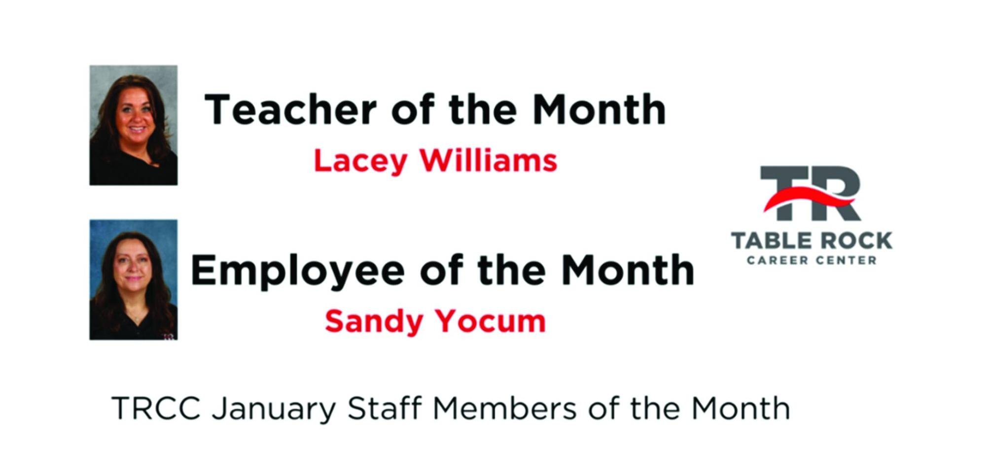 Table Rock Career Center names teacher and staff of month | Local News ...