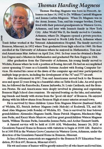 Thomas Harding Magness | Obituaries | bransontrilakesnews.com