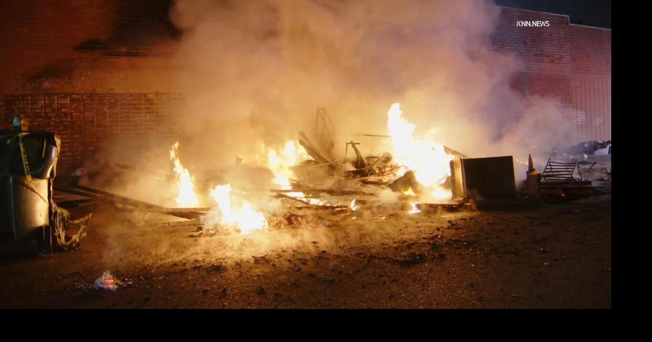 USA: Historic South Central Large Encampment Fire