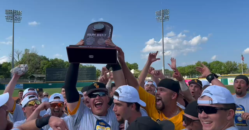 Southern Miss coach Christian Ostrander and first baseman Matt Russo ...