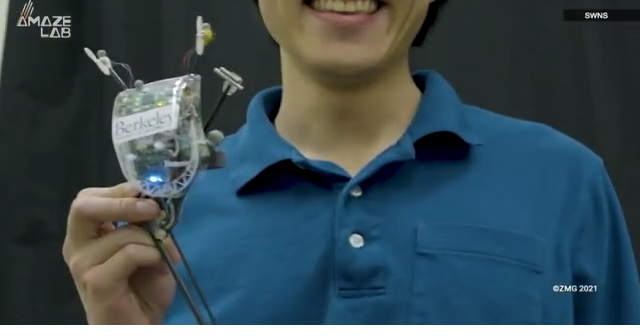 This bouncing robot can hop four times its own height