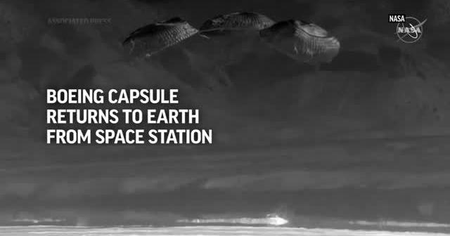 Boeing capsule returns to Earth from space station