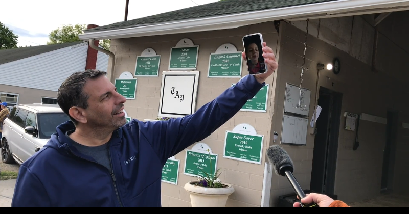 Owner Mike Repole FaceTimes daughter at Kentucky Derby 150