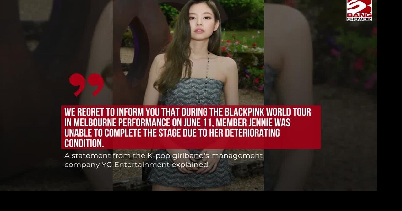 Blackpink star Jennie Kim is recovering after being struck down with a ...
