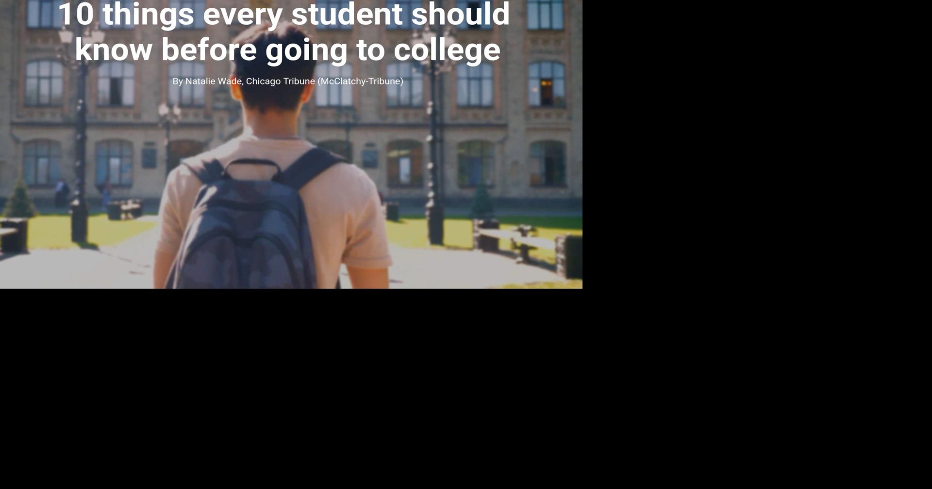 10 things every student should know before going to college