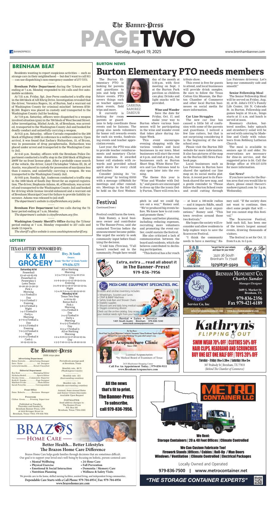 Page A02 | e-Edition | brenhambanner.com