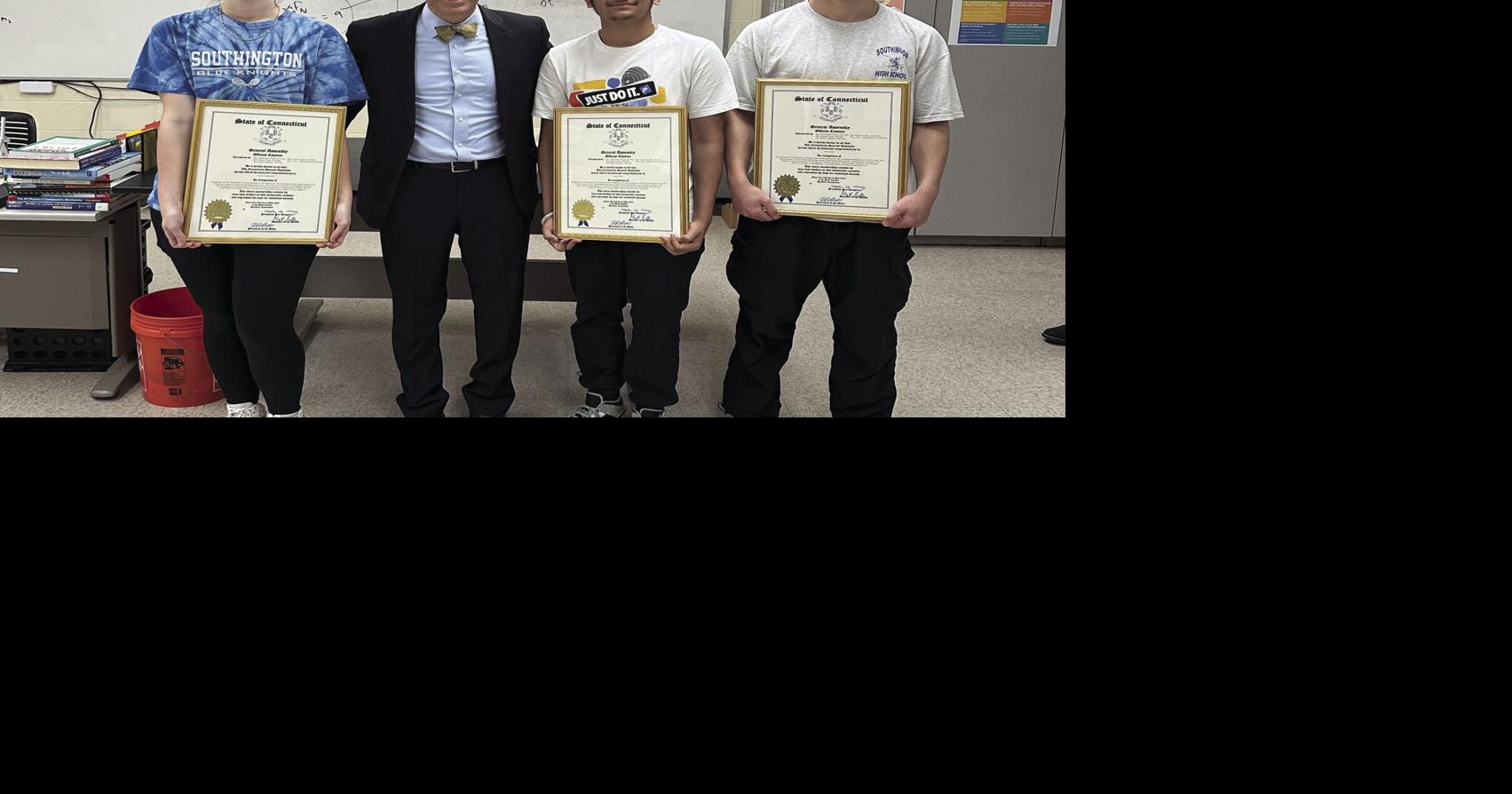 Rep. Poulos honors three town students | News | bristolpress.com
