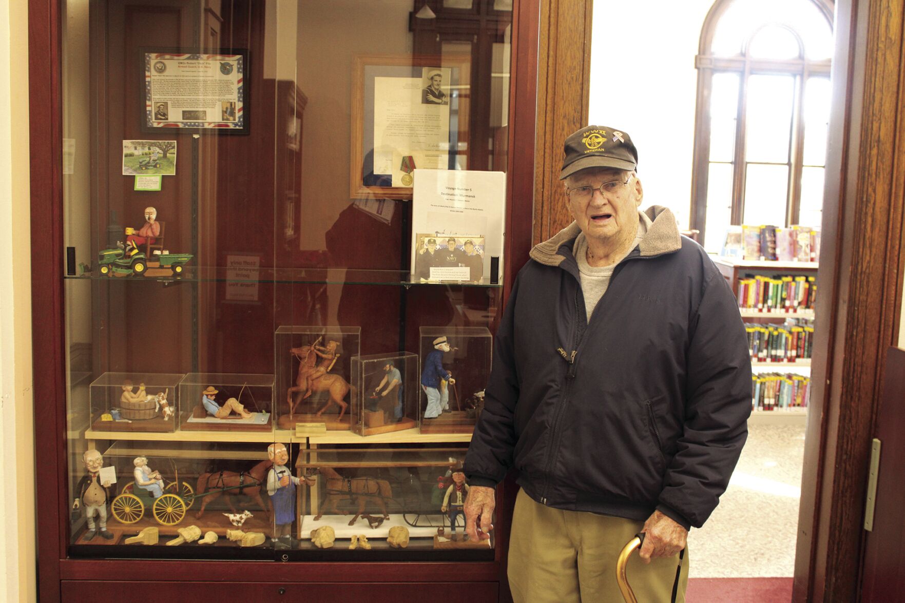 Bristol WWII veteran Fitz's carvings on display at library | News ...