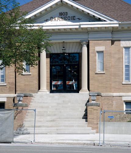 Library stair rehab almost complete | | bryantimes.com