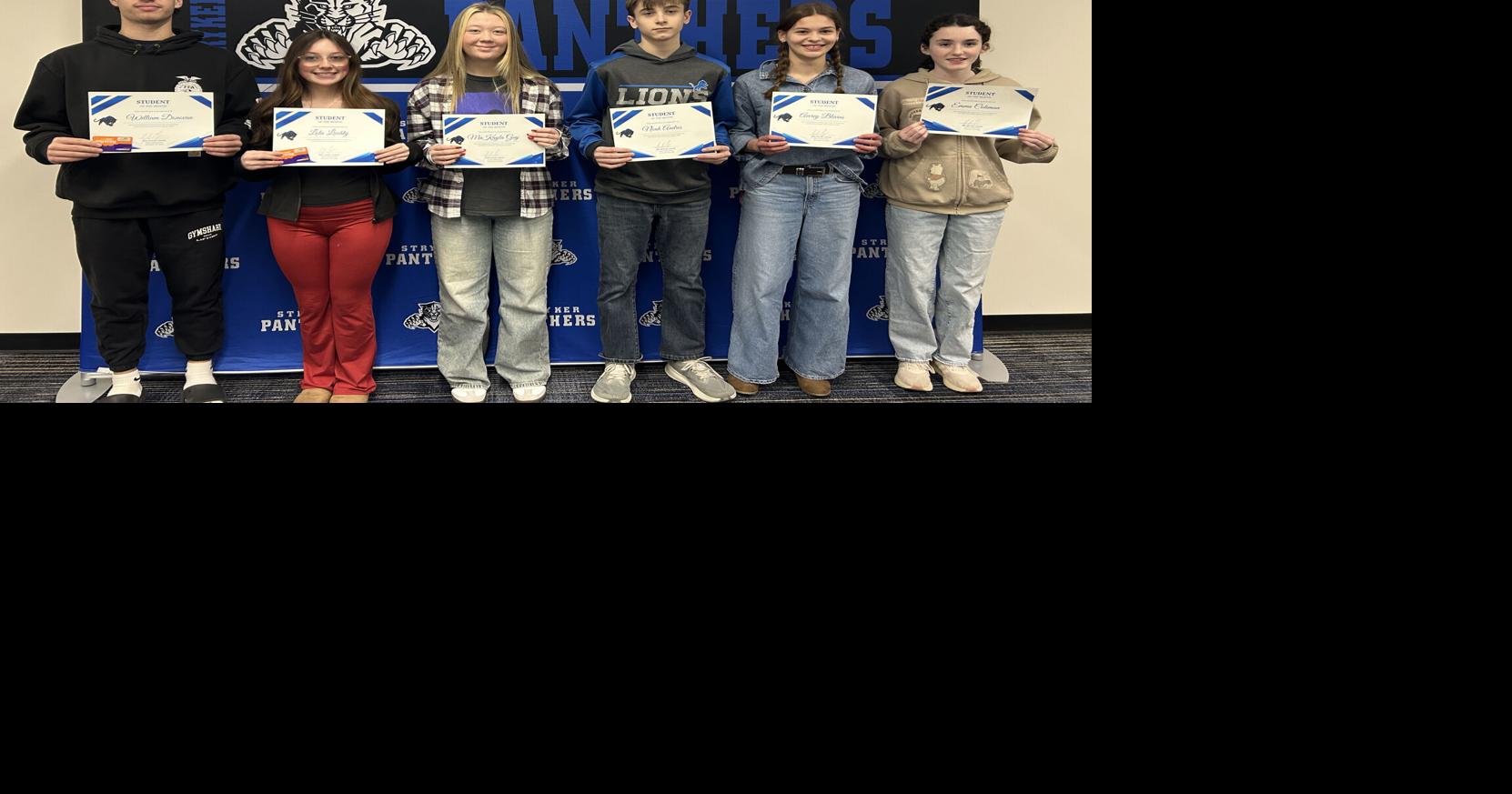 Stryker names students of the month | Local News | bryantimes.com