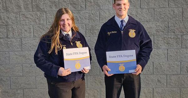 Two Four County FFA members earn state degrees | | bryantimes.com