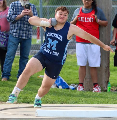Montpelier’s Pontious breaks shot put record twice to lead county at ...