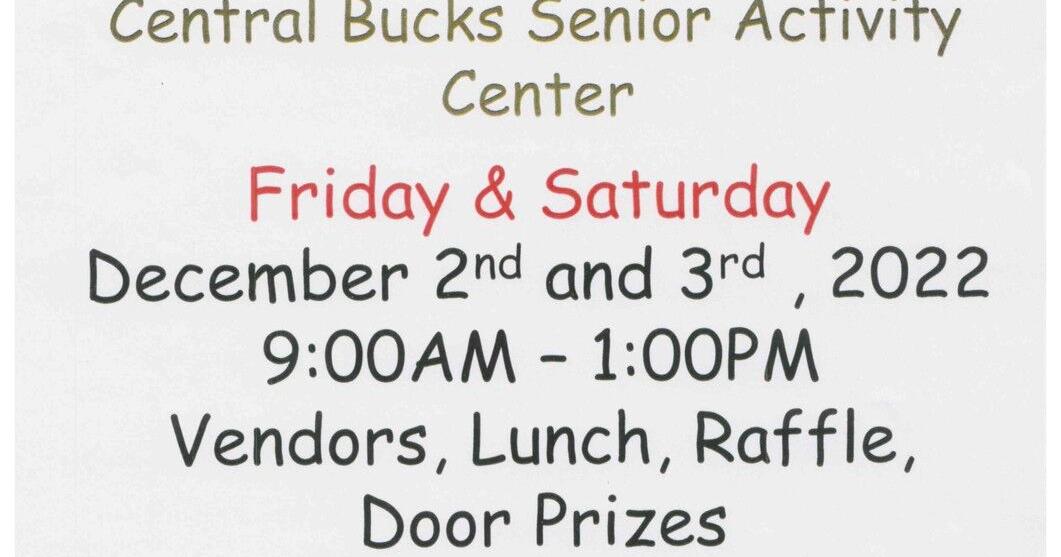Central Bucks Senior Activity Center Holiday Holly Fair | Books ...