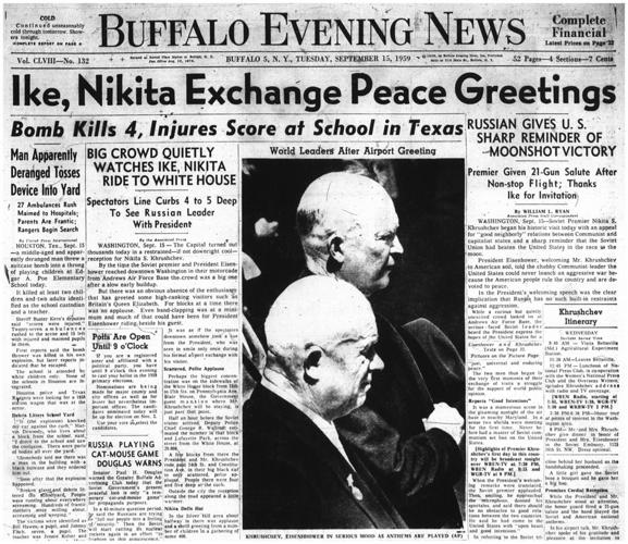Sept. 15, 1959: Khrushchev's visit met with distress, atomic ...