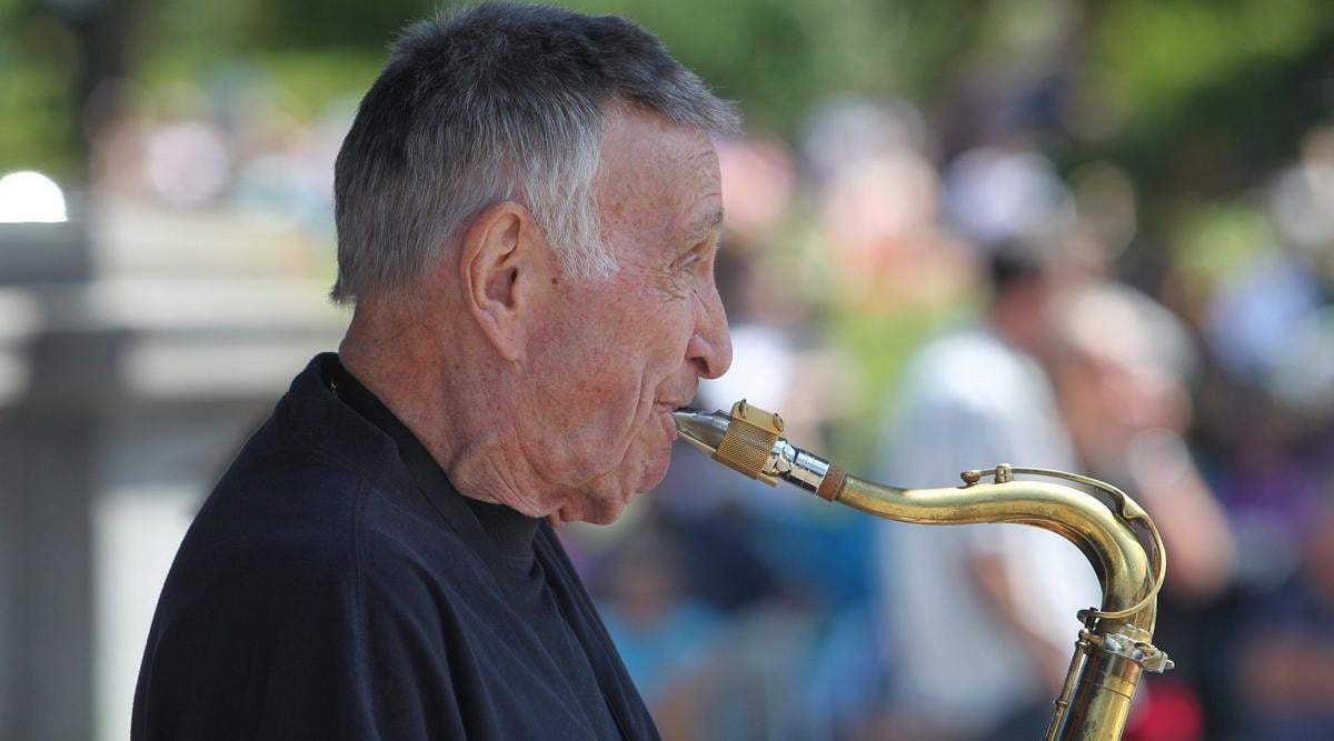 Don Rice adds to a great day of pleasant jazz outside the Albright-Knox